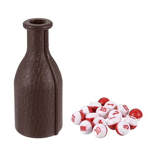 PATIKIL Billiard Kelly Pool Shaker Bottle Plastic with 16 Numbered ...