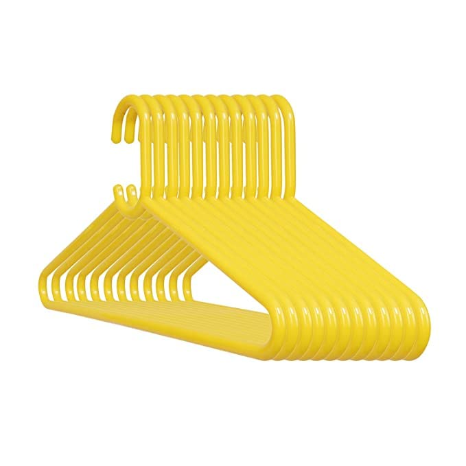 HOMYKI Plastic Clothes Hangers for Wardrobe Heavy Duty Plastic Hanger ...