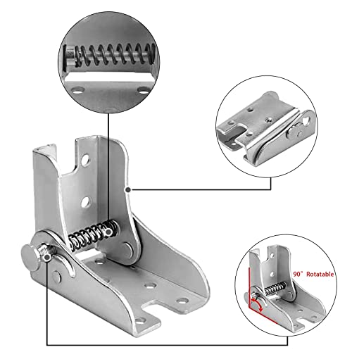 Monsully 4 Pieces 90 Degree Self-Locking Folding Hinge, Folding Legs ...