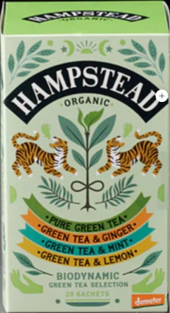 Amazon.com : Hampstead Organic Green Tea Sampler 20 count : Grocery ...