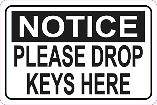 Amazon.com - StickerTalk Please Drop Keys Here Vinyl Sticker, 6 inches ...