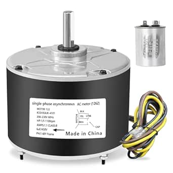 5KCP39DGY543S Condenser Fan Motor, Replacement for GE Genteq 1/5 HP Fan ...