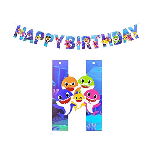 Buy Jagmag® Baby Shark Happy Birthday Banner/Baby Shark Party Supplies ...