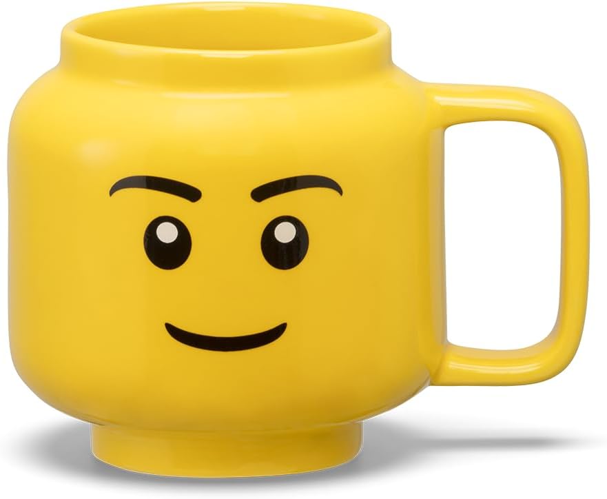 Amazon.com: Room Copenhagen LEGO Ceramic Mug, Iconic Boy Face, Large ...