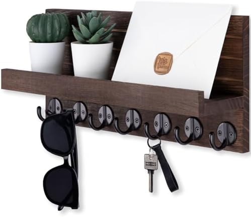 OurWarm Key Holder for Wall Decorative with 5 Key Hooks, Wall Mounted ...