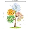 ufengke Four Seasons Tree Wall Stickers Removable Vinyl Wall Decals Art ...