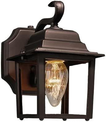 Brinks 7564D-113-1 Coach Light with Photocell Dusk to Dawn Bronze Light ...