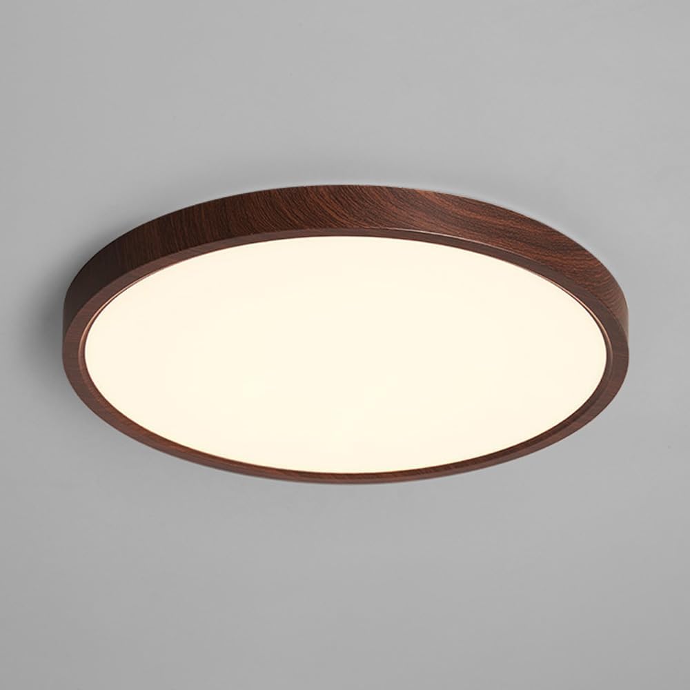 Amazon.com: SWEMOPP Round LED Flush Mount Ceiling Light Modern Wood ...