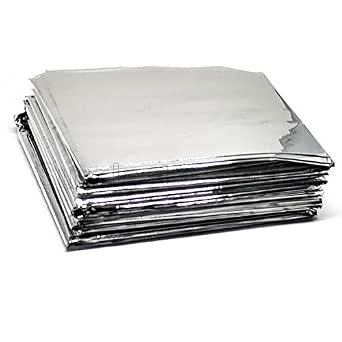 4 Emergency Rescue Space Thermal Mylar Blankets 82 x 62 New Free ...