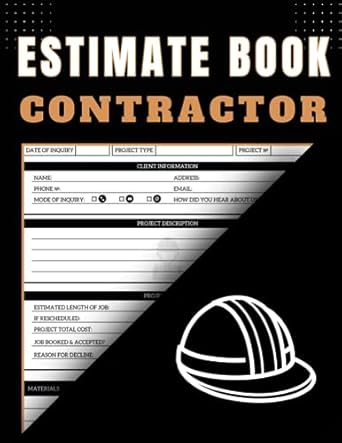 Estimate Book Contractor: Job Estimate Quote Record Book With Client ...