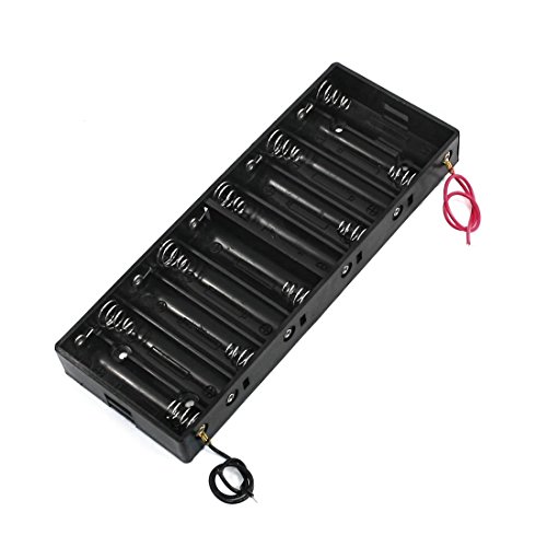Amazon.com: 10-AA Battery Slot Spring Clip Holder Case Plastic Storage ...