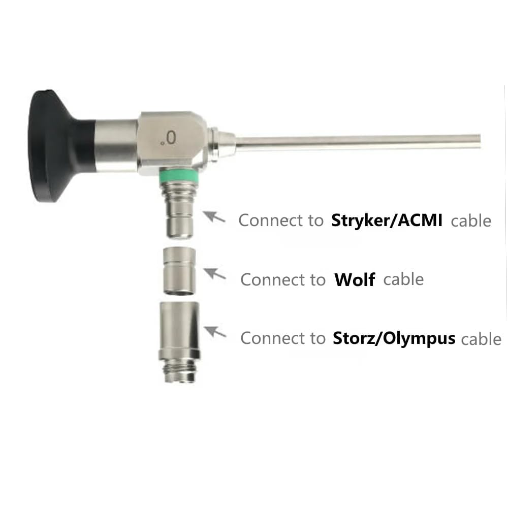 Semi-Rigid 70 ° View Angle Medical Endoscopes Rigid Sinus Mirror ...