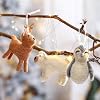 Amazon.com: HunnmingRe 3 Pcs Felt Christmas Animal Ornaments - Reindeer ...