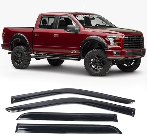 Amazon.com: LELEHOKA 2015-2023 Window Deflector Visors Fit for Ford ...