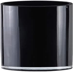 Amazon.com: CYS Excel Black Glass Cylinder Flower Vase (H:6" D:7 ...