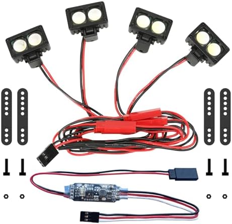 Amazon.com: Light Bar Crawler Lights LED Headlight 4PCS RC Car Lights ...