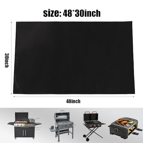 WSSJHYY Under Grill Mats for Outdoor Grill,48X30 Inch Double Sided ...
