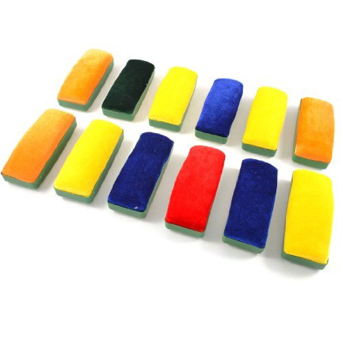 Alcoa PrimePlastic Housing Round Corner Whiteboard Eraser 12 Pcs Green ...