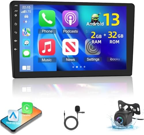 Amazon.com: 2+32G Double Din Android Car Radio with Wireless Apple ...
