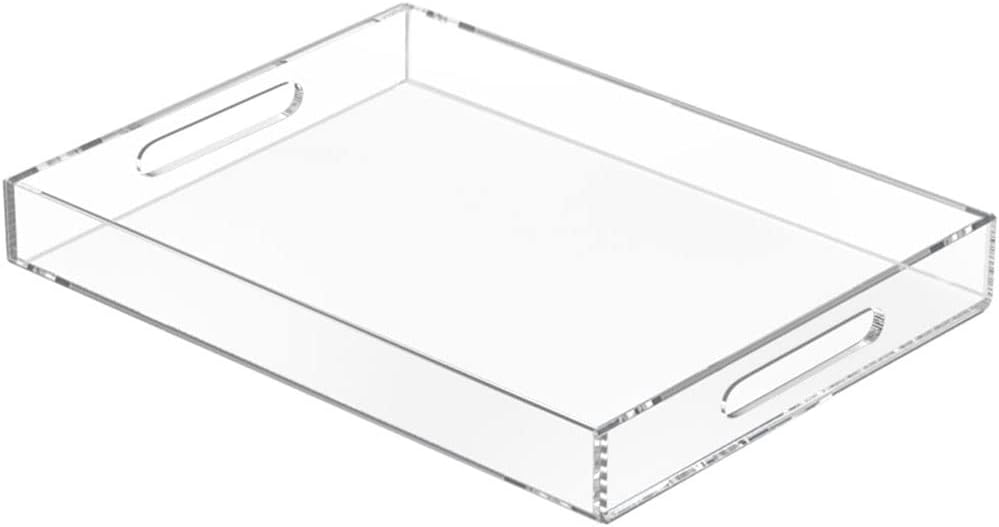 Amazon.com: Huang Acrylic Clear Premium Rectangle Acrylic Tray with ...