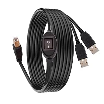 Amazon.com: GIASYIEH 2 in 1 Printer Cable Splitter, USB B to Dual USB A ...