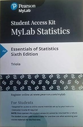 Amazon.com: Essentials of Statistics - MyLab Statistics with Pearson ...