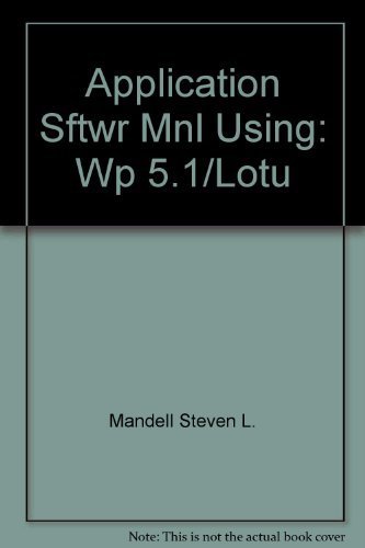 Amazon.co.jp: Application software manual: Using WordPerfect 5.1, Lotus 1-2-3, release 2.2 ...
