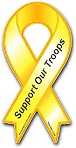 Amazon.com: Support Our Troops Ribbon Car Magnet - Block Font ...