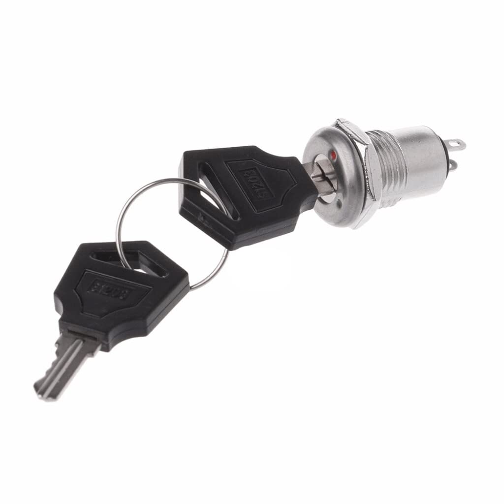 Keylock Switch - Ac 250V 0.5A 2 Terminals On Off Tubular Key Lock ...