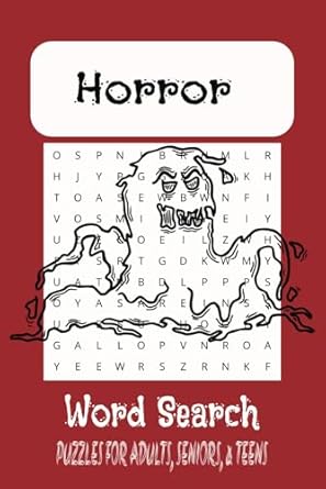 Horror Word Search Puzzle Book: Word Searches with Easy to Read Print ...