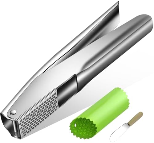 Amazon.com: Q&Q BASICS Garlic Press Mincer and Peeler, Premium Ginger ...