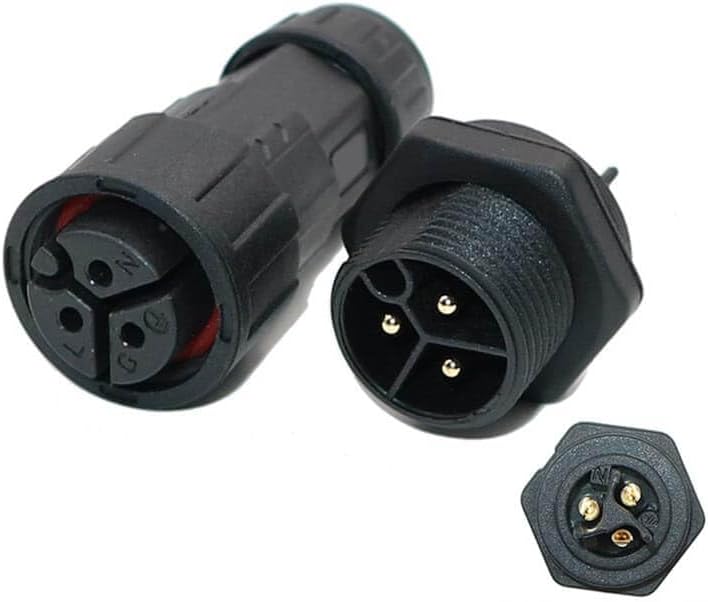 Amazon.com: GXMRHWY M19 Male and Female Aviation Plug 3-Pin Panel Front ...