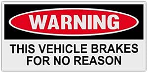 Amazon.com - Pack of 6 2 Inch Stickers - Funny Warning Bumper Stickers ...