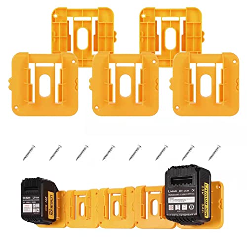 5 PCS Battery Holder Mount for DeWalt 20V DCB202 DCB203 DCB204 DCB205 ...