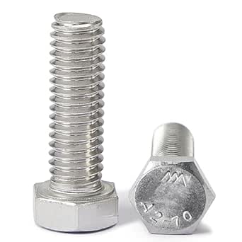 Joamang M8 x 45mm Hex Head Screw Bolt, 304 Stainless Steel, Bright ...