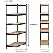 Amazon.com: 5-Tier Metal Shelving Unit - Black Utility Storage Racks ...