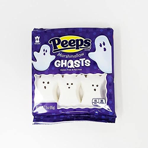 Amazon.com : Peeps Ghosts Halloween Marshmallow Candy, 3.0 oz ...