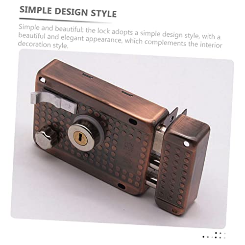 Rim Lock and Handle Set Traditional Brass Rim Lock Set Surface Door ...