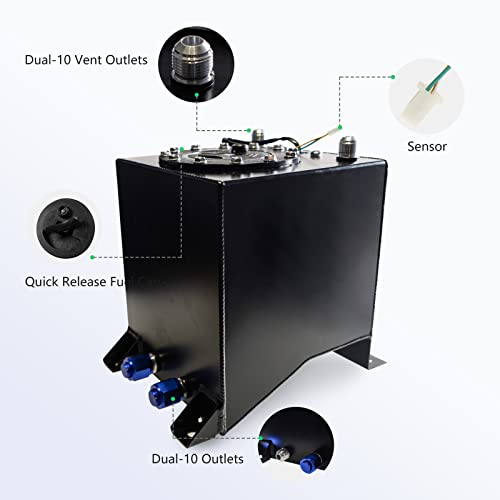 Snapklik.com : GSTP Universal 2.5 Gallon 10L Fuel Cell Tank