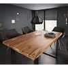 Ram's Creative Wood Dining Table Sheesham Wood Top with Iron Legs ...