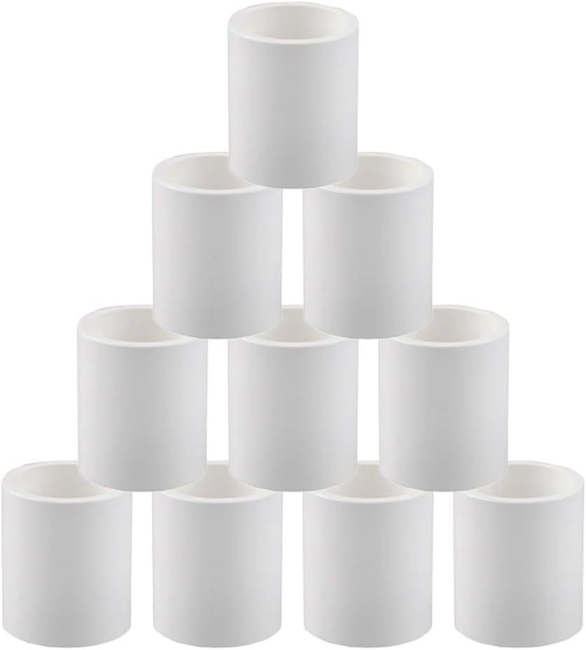 Amazon.com: TOMEEX 10Pcs White PVC Pipe Couplings, 1’’ Pipe Slip Socket ...