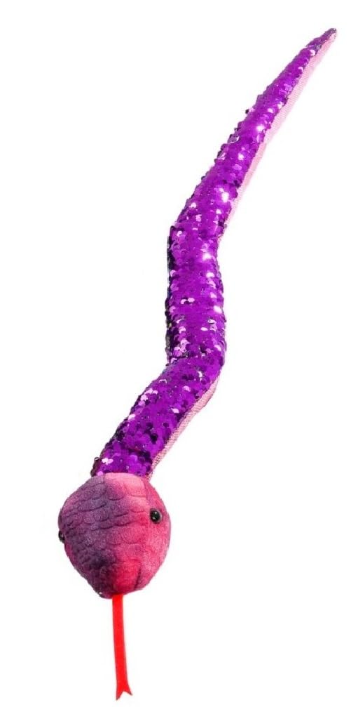 Amazon.com: Zugar Land Colorful Sequin Plush Snakes (26") Reversible ...
