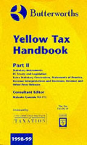 Butterworths' Yellow Tax Handbook 1998-99 (Butterworth Handbooks ...