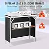 Amazon.com: VEVOR Folding Portable Bar Table, Tradeshow Podium Table ...