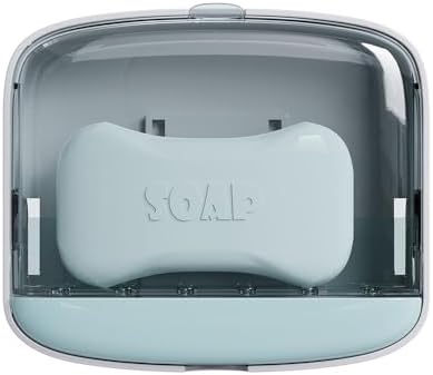 Waterproof Soap Dish With Drainage Box, Wall Mounted Draining Soap Dish ...