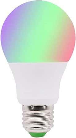 Colour Changing Light Bulb E27, Dimmable 10W E27 Edison Screw RGB LED ...