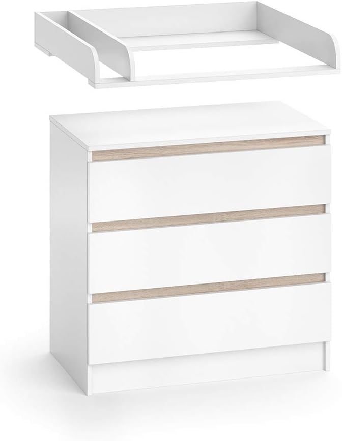 Vicco Baby changing unit Emma, White, 80 x 87 cm : Amazon.co.uk: Baby ...