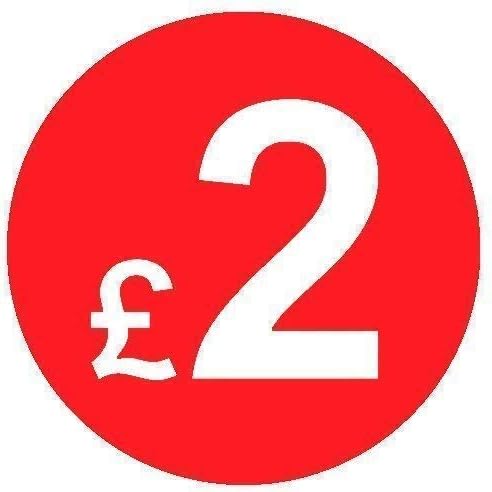 from 99p to £10 - Pack of 200 Red 20mm Price Stickers/Sticky Labels ...
