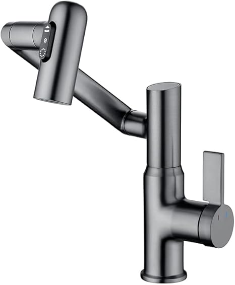 Lefton Rotatable Bathroom Faucet with Temperature Display in Fahrenheit ...