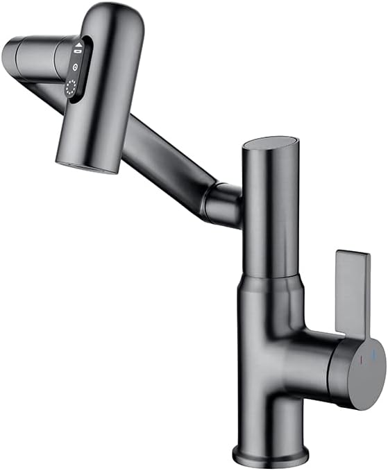 Lefton Rotatable Bathroom Faucet with Temperature Display in Fahrenheit ...